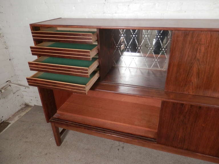 Two-Tier Bar / Server in Rich Rosewood at 1stDibs