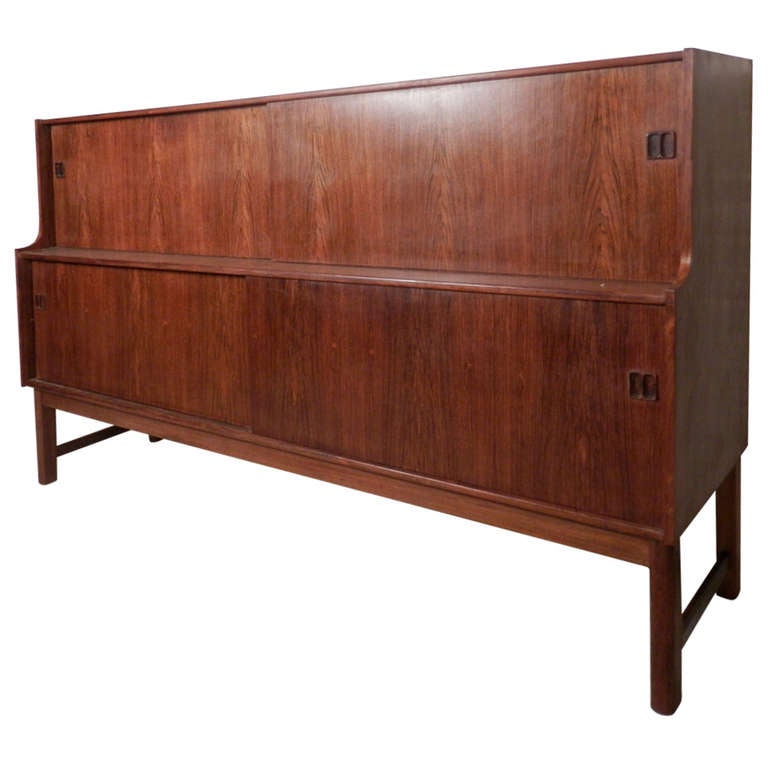 Two-Tier Bar / Server in Rich Rosewood at 1stDibs