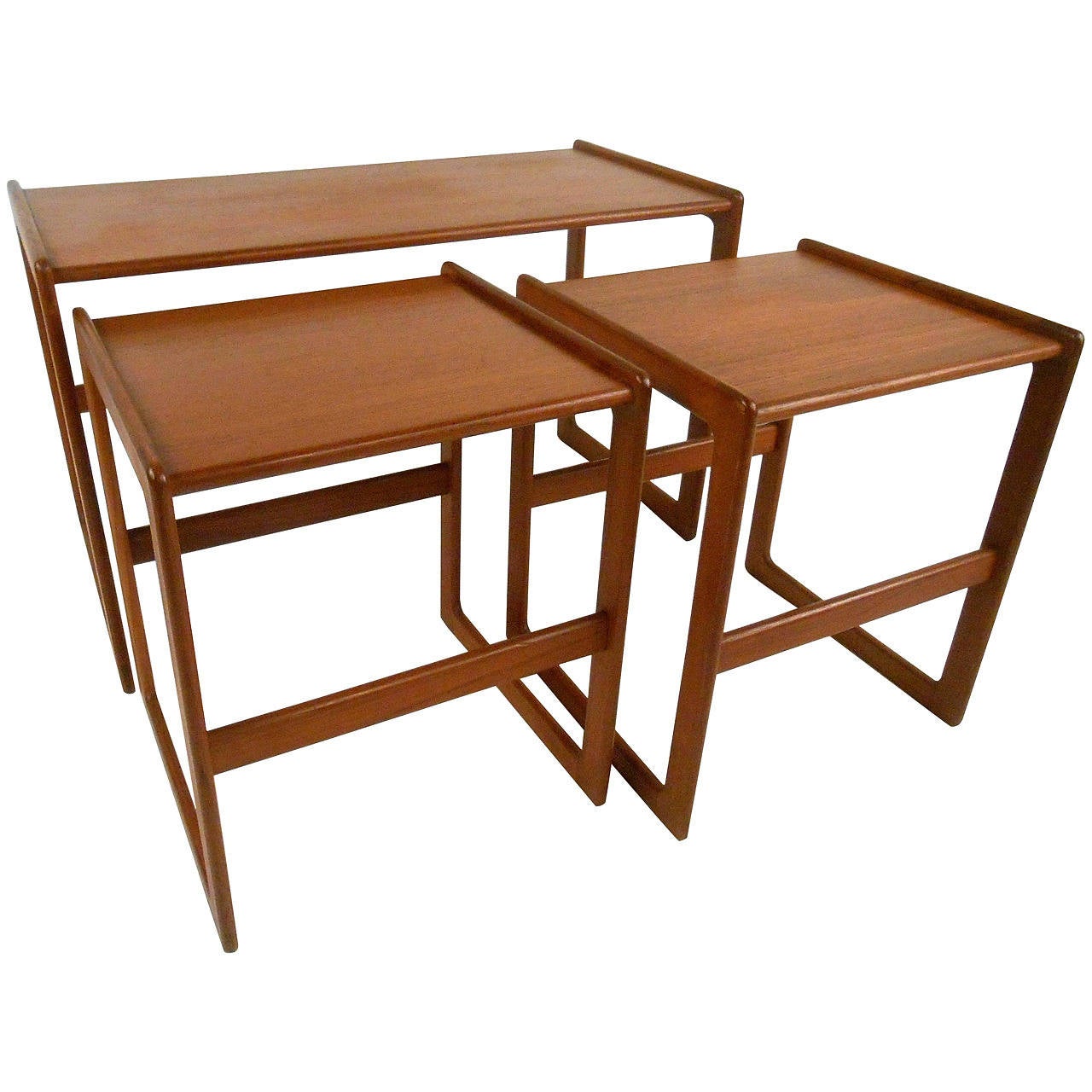 Set of Mid-Century Modern Danish Teak Nesting Tables at 1stDibs