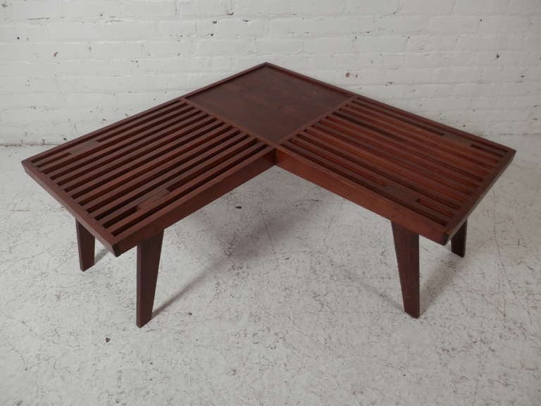 Unusual 'V' Shape Slat Table at 1stDibs