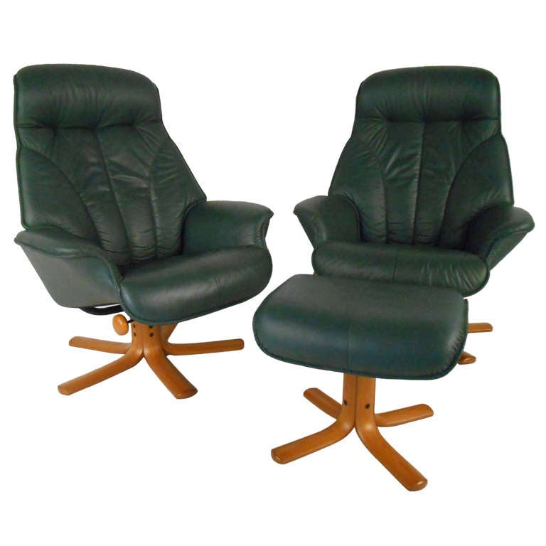 Pair of Danish Recliners by Hjellegjerde Møbler at 1stDibs ...