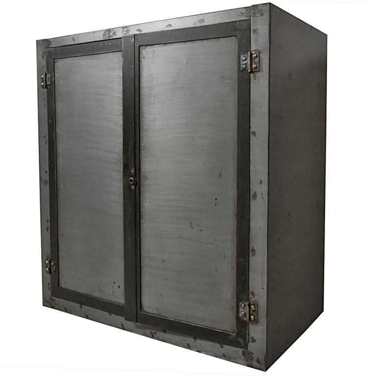 Industrial Two Door Cabinet For Sale at 1stdibs