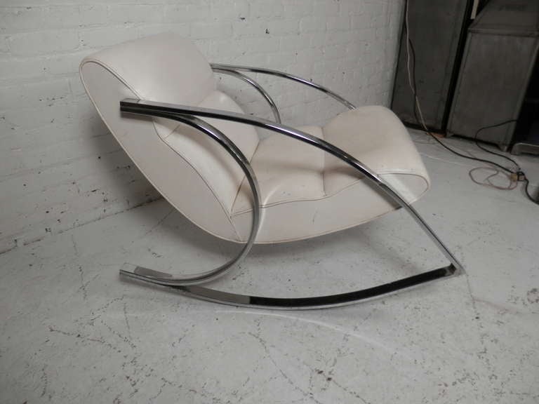 Vintage Chrome Rocker For Sale at 1stDibs | vintage chrome rocking ...