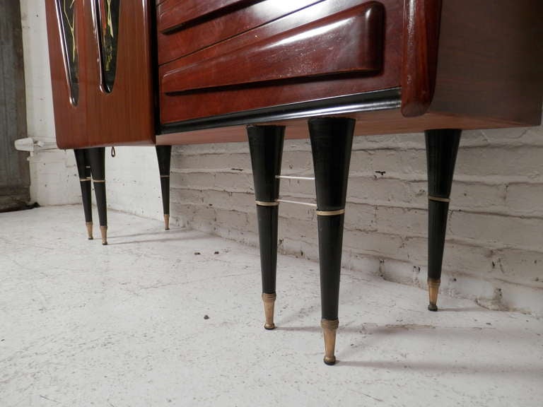 Rare Italian Mahogany Bar For Sale at 1stDibs