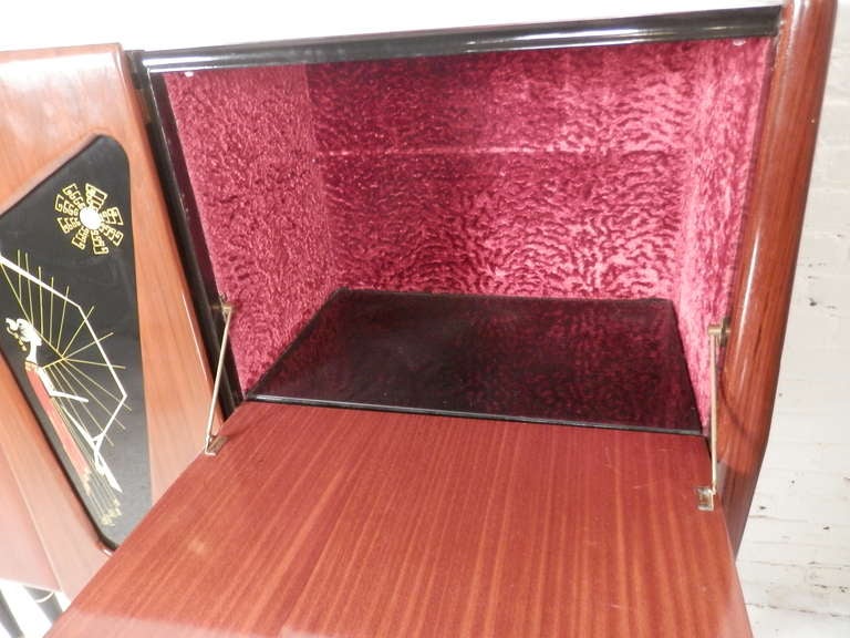Rare Italian Mahogany Bar For Sale at 1stDibs