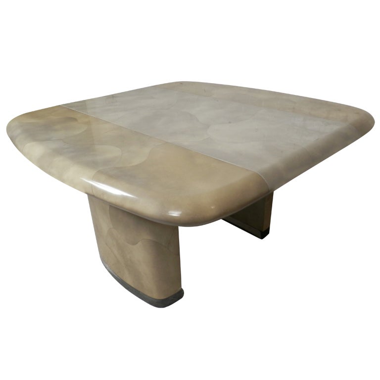 Karl Springer Style Expandable Dining Table For Sale at 1stDibs