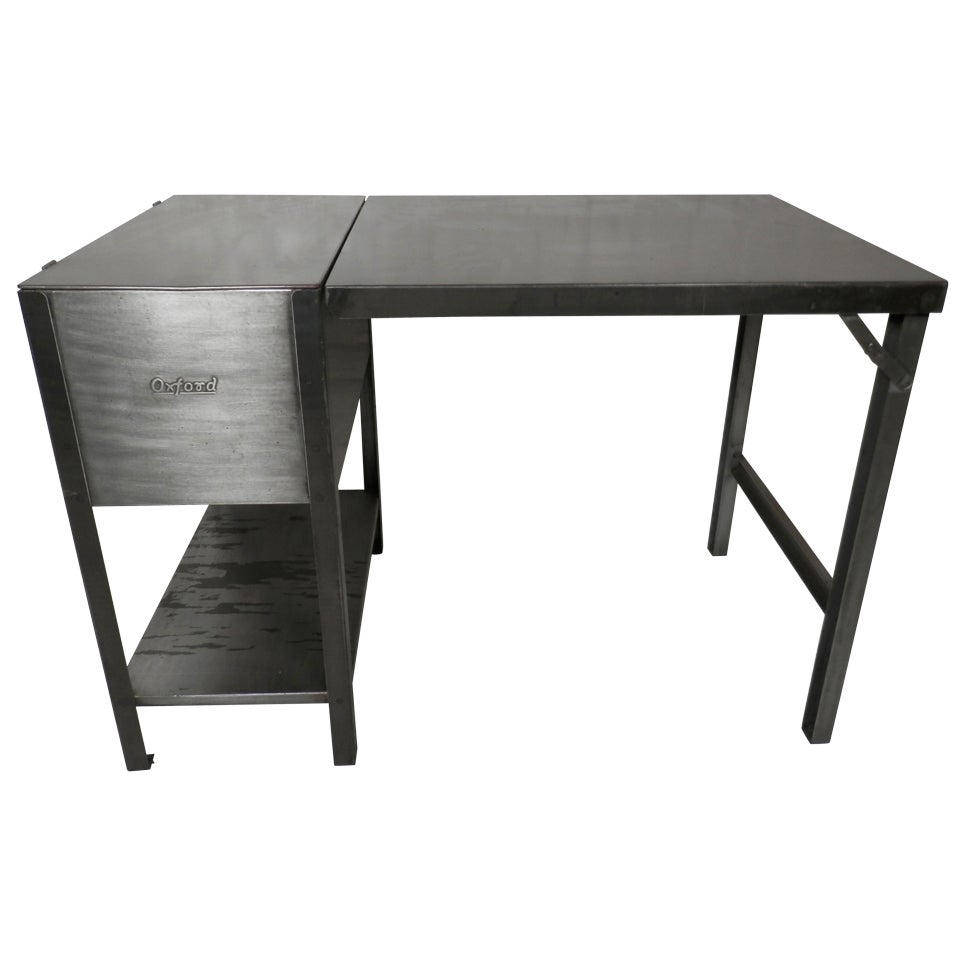Oxford Industrial Metal Collaspible Desk at 1stDibs