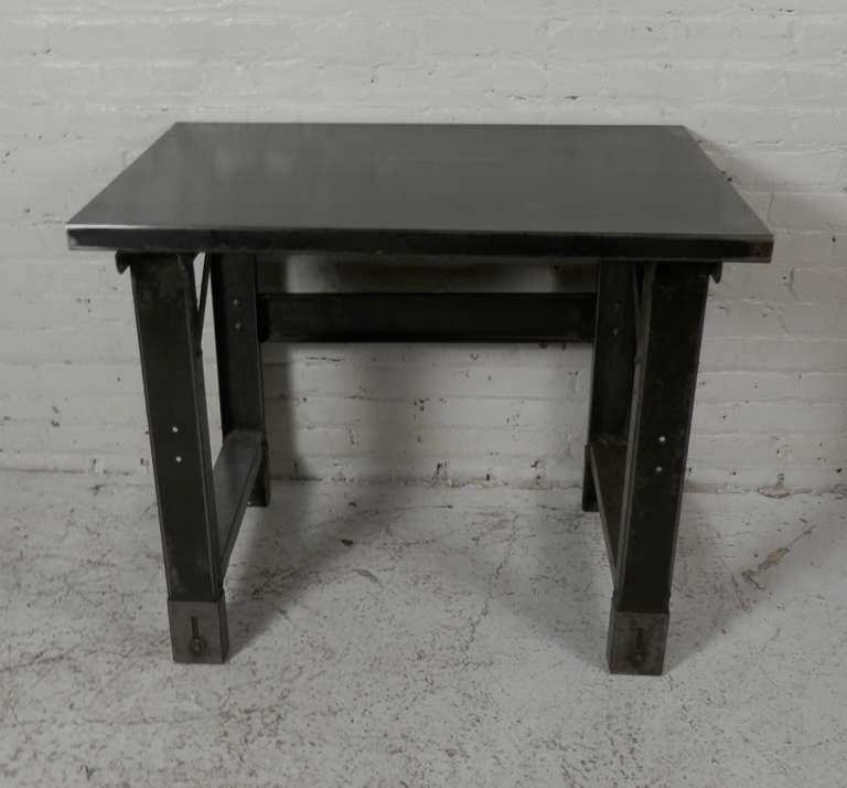 Industrial Metal Small Table at 1stDibs