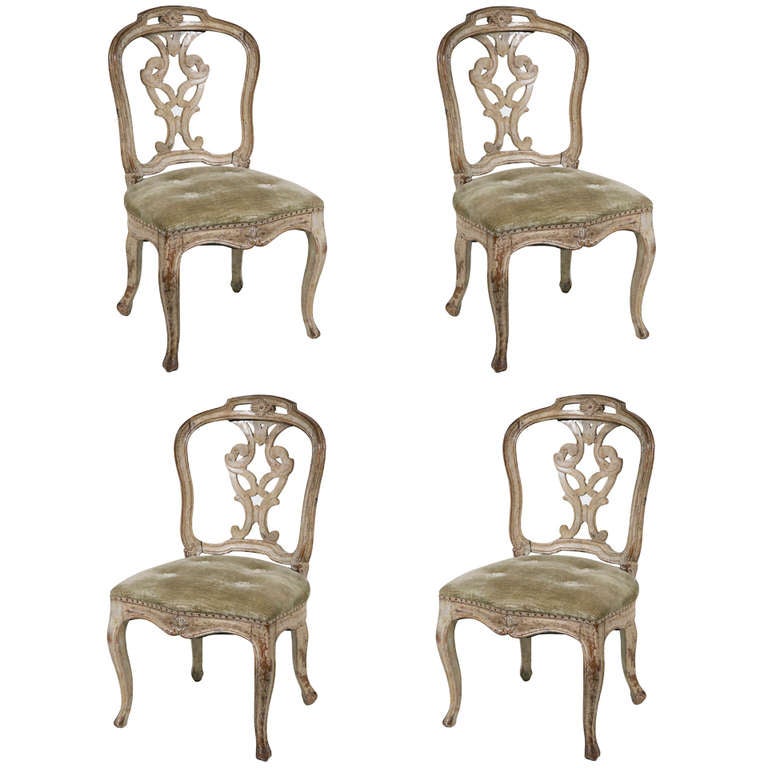 Set of Four Louis XIV Chairs at 1stDibs