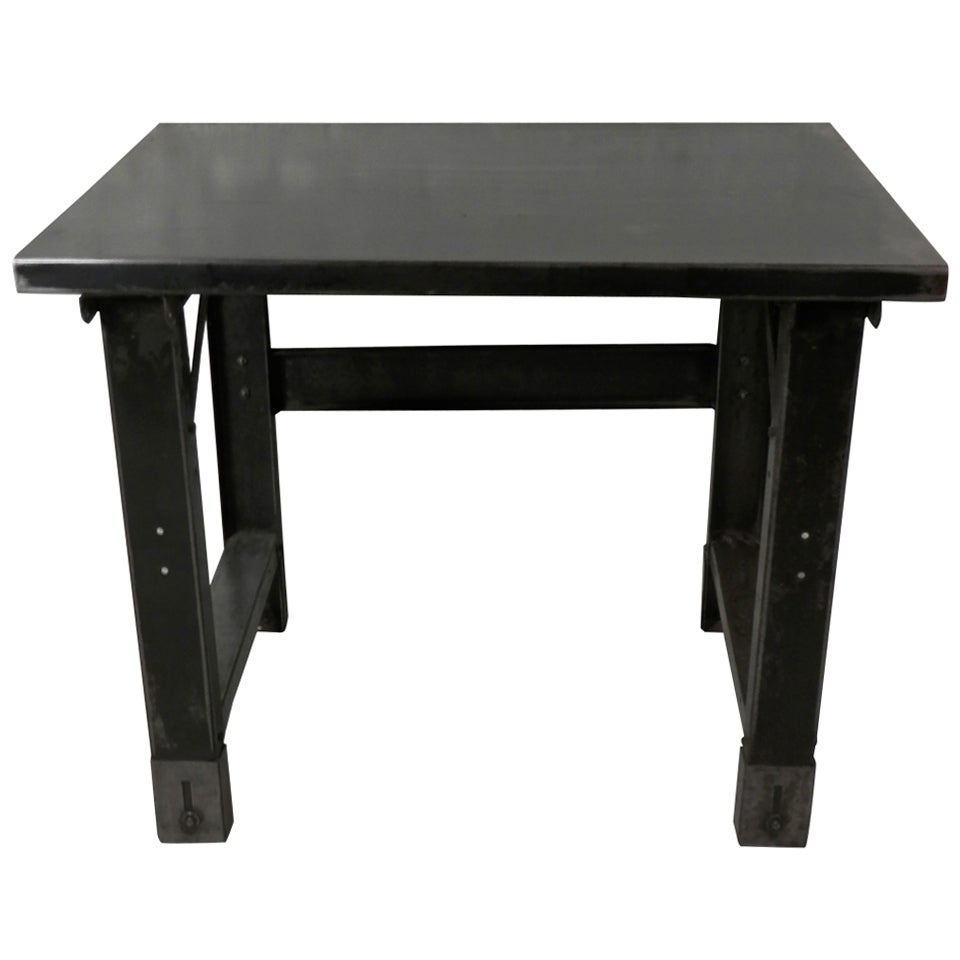 Industrial Metal Small Table at 1stDibs