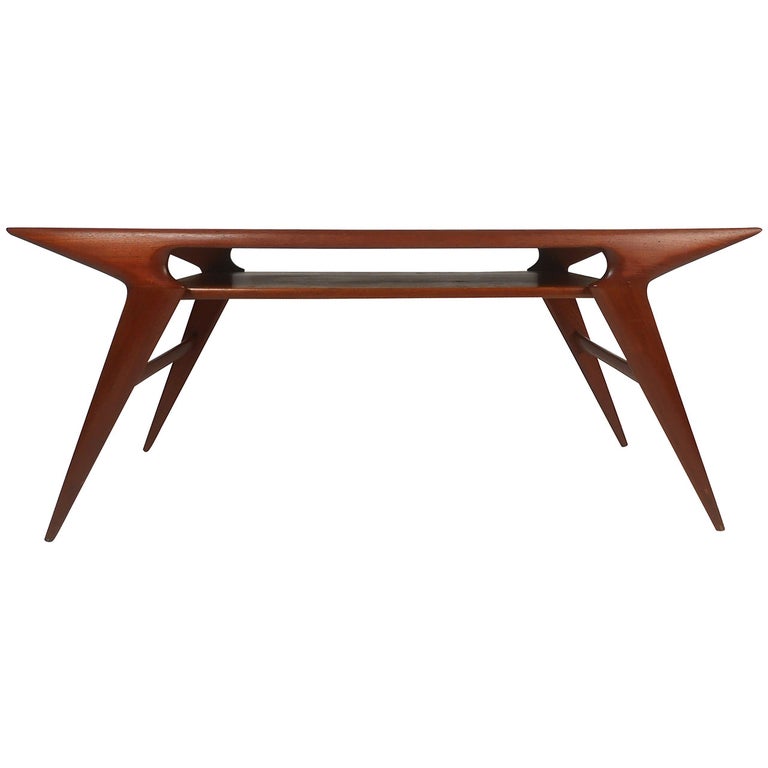 Scandinavian Modern "Smile" Table by Johannes Andersen For Sale at 1stDibs