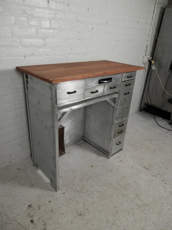 Gorgeous Industrial Metal Watchmaker's Desk at 1stDibs | antique ...