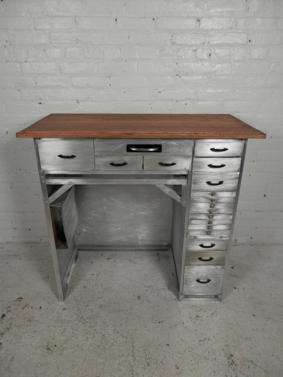 Gorgeous Industrial Metal Watchmaker's Desk at 1stDibs | antique ...