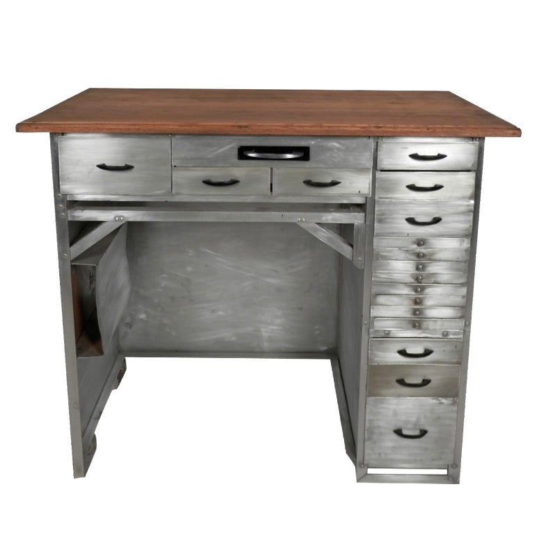 Gorgeous Industrial Metal Watchmaker's Desk at 1stDibs | antique ...