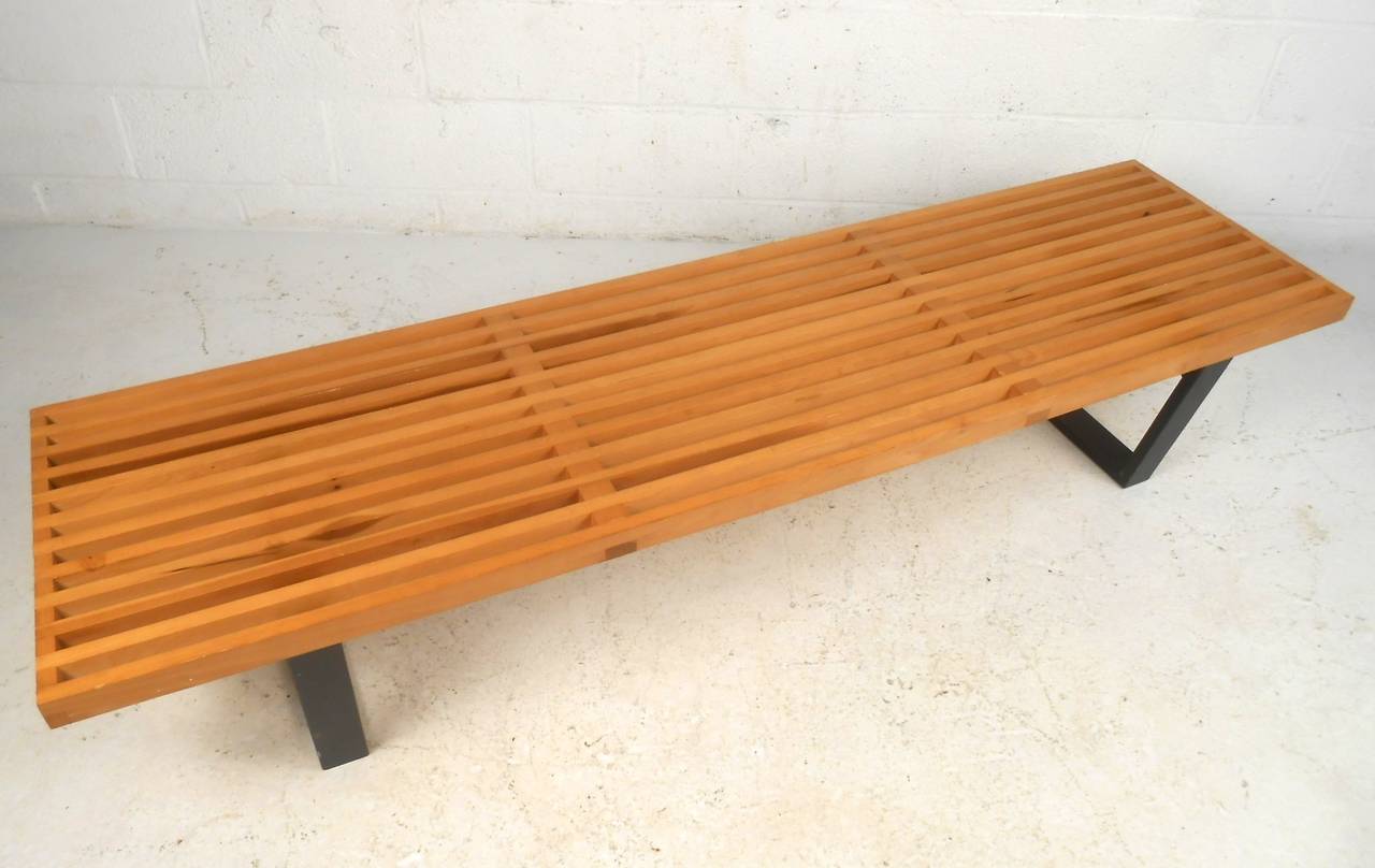 George Nelson Style Slat Bench For Sale at 1stDibs | george nelson ...