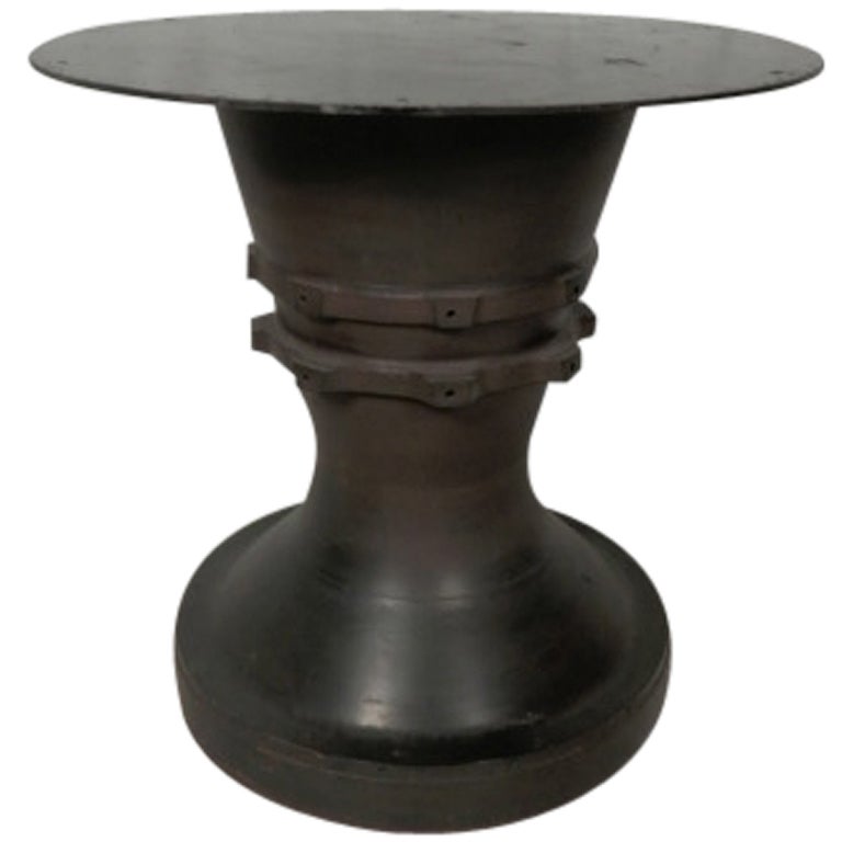 Heavy Machine Age Style Cast Iron Pedestal at 1stDibs