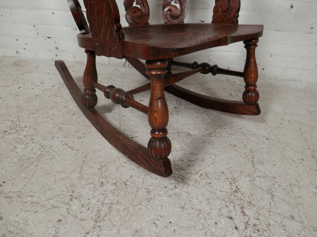 Antique Tiger Oak Rocker at 1stDibs | antique tiger oak rocking chair ...