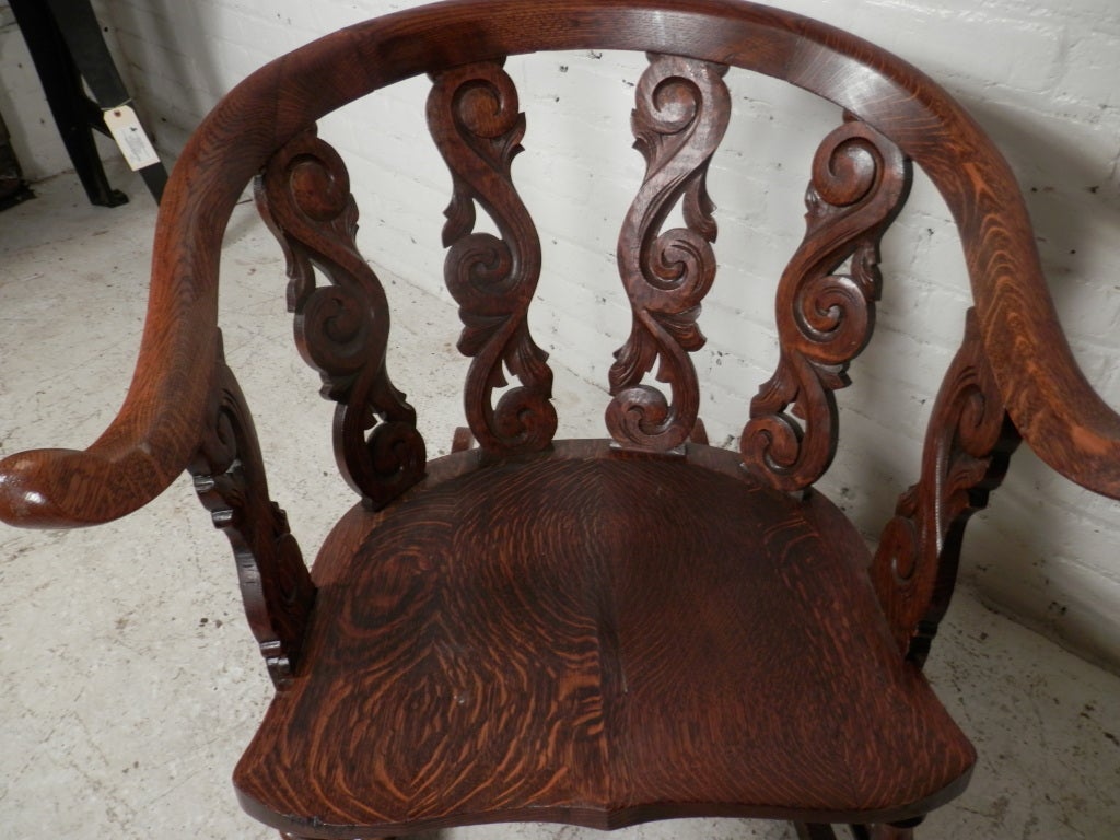 Antique Tiger Oak Rocker at 1stDibs | antique tiger oak rocking chair ...