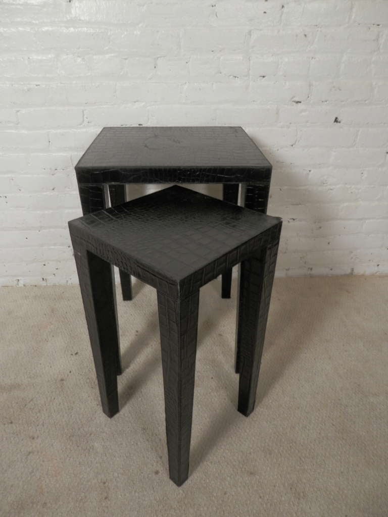 Alligator Skin Embossed Tables at 1stDibs