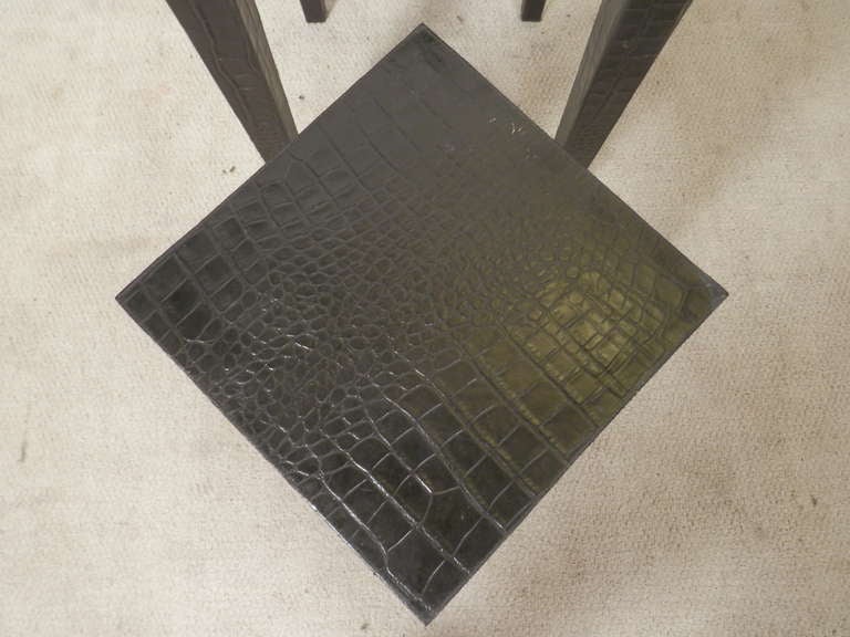 Alligator Skin Embossed Tables at 1stDibs