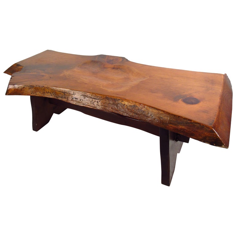 Rustic Live Edge Coffee Table or Bench at 1stDibs