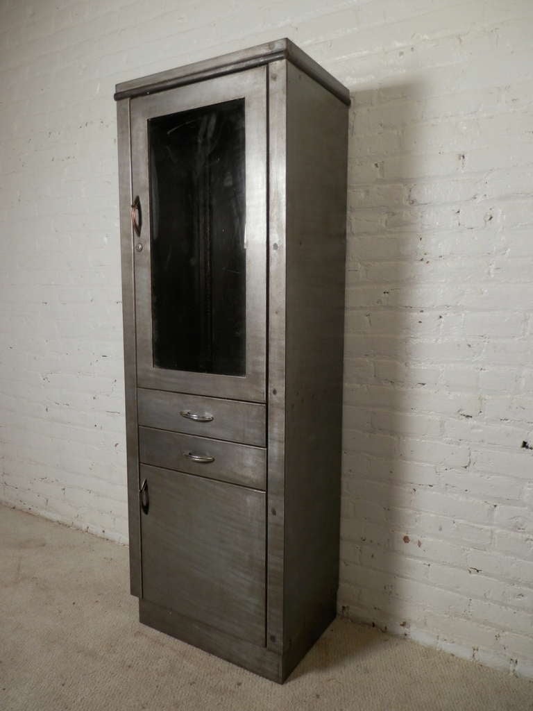 Industrial Metal Display Cabinet at 1stDibs | metal display cabinets ...