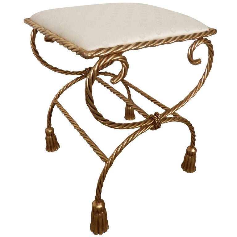 Mid-Century Modern Hollywood Regency Style Ottoman For Sale at 1stDibs