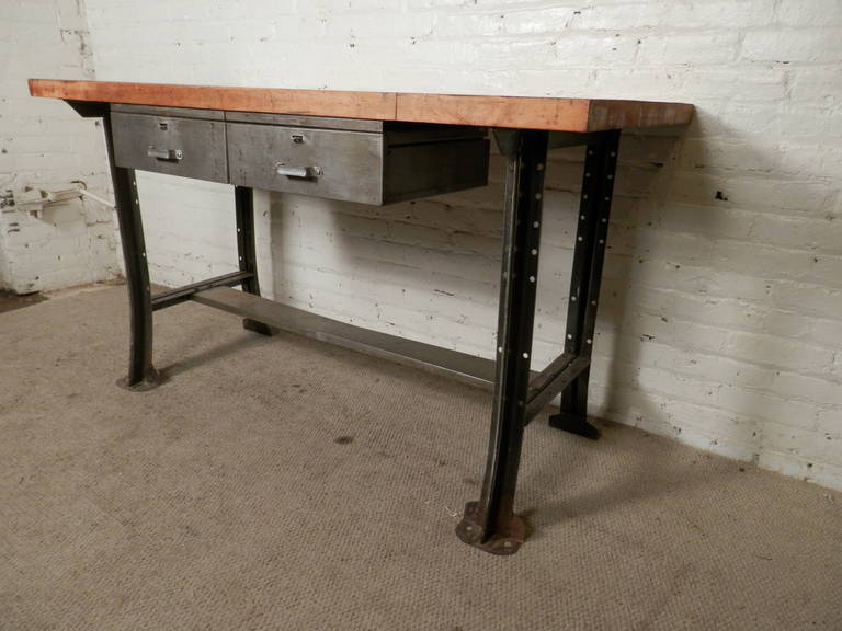 Heavy Duty Industrial Work Table at 1stDibs