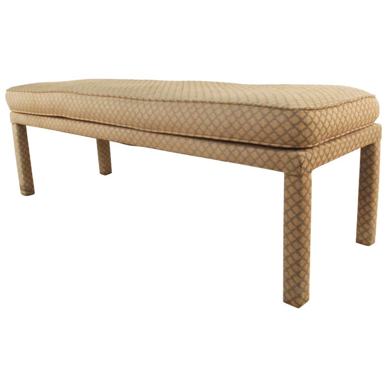 Vintage Modern Parson Style Bench at 1stDibs