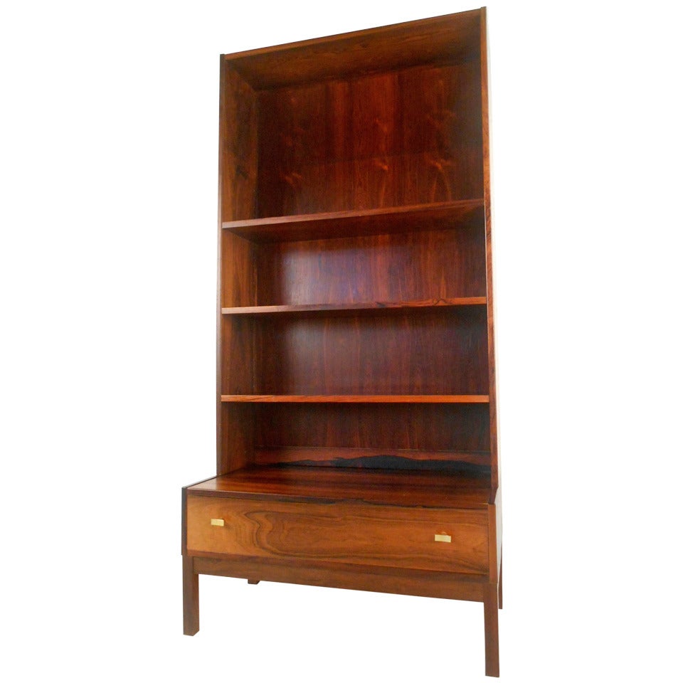 Unique Mid-Century Danish Rosewood Bookcase at 1stDibs