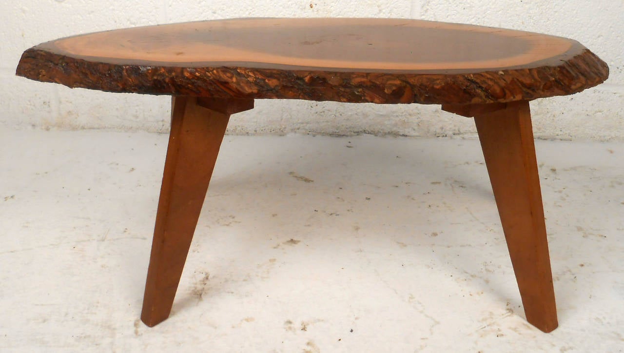 Vintage Rustic Live Edge Foot Stool For Sale at 1stDibs | live edge ...
