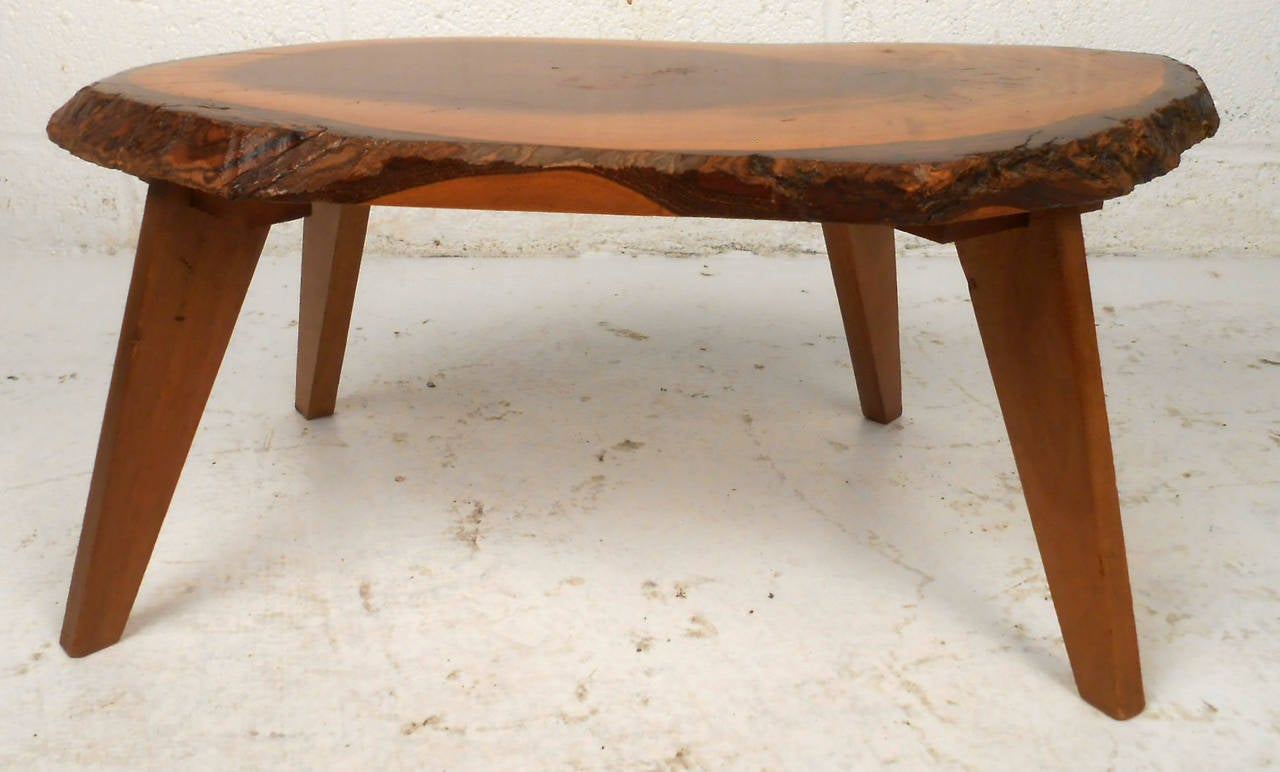 Vintage Rustic Live Edge Foot Stool For Sale at 1stDibs | live edge ...