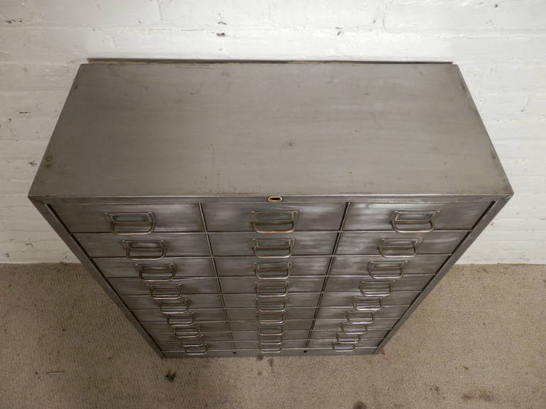 Industrial Style 27 Drawer Cabinet at 1stdibs