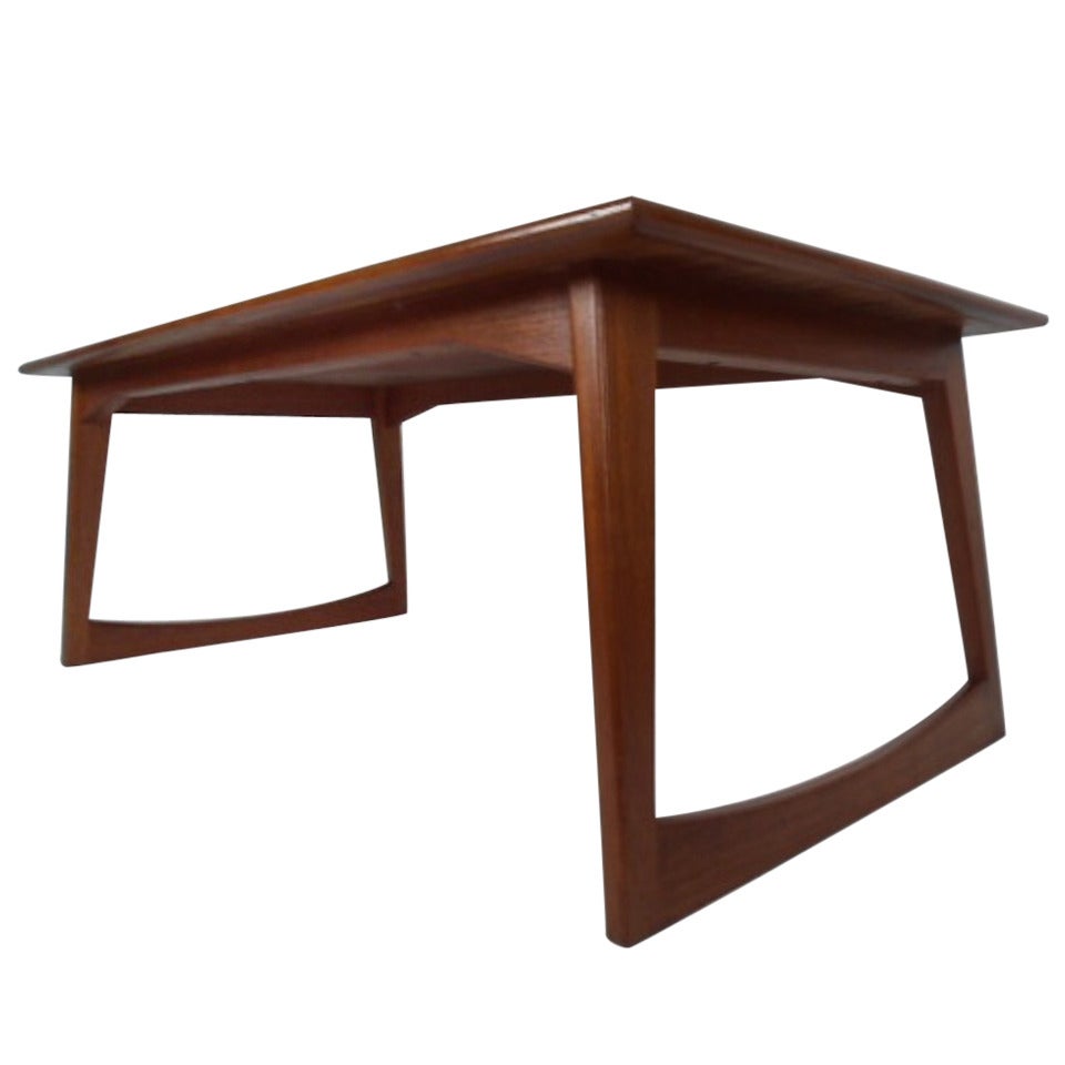 Danish Modern Sled Leg Coffee Table at 1stDibs