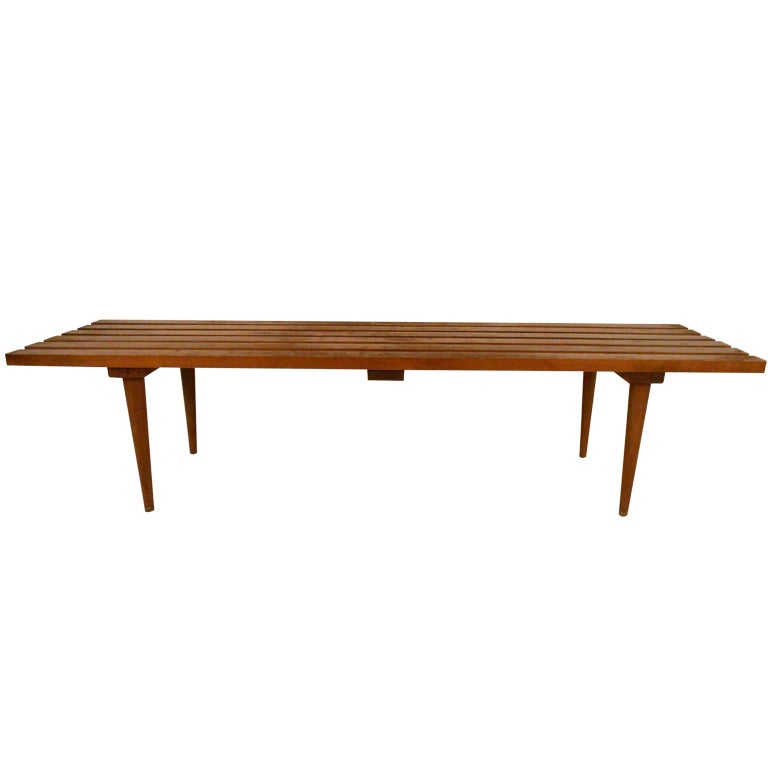 Wood Slat Coffee Table at 1stDibs