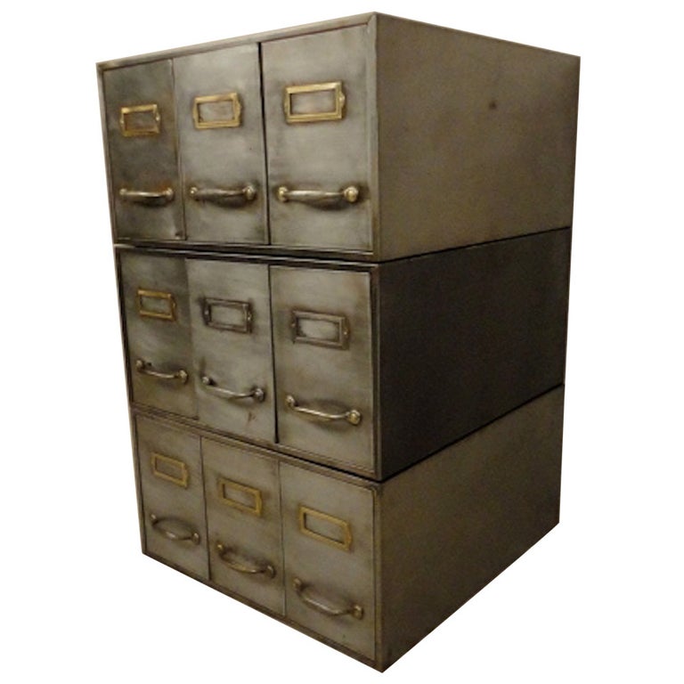 Rare Metal Stack Card File at 1stDibs