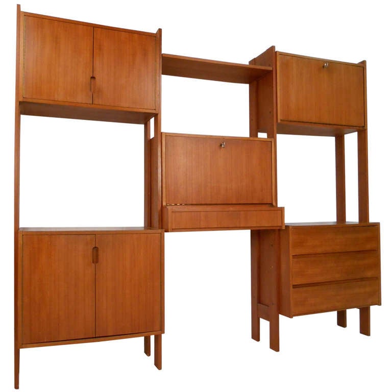 Danish Modern Modular Wall Unit For Sale at 1stDibs
