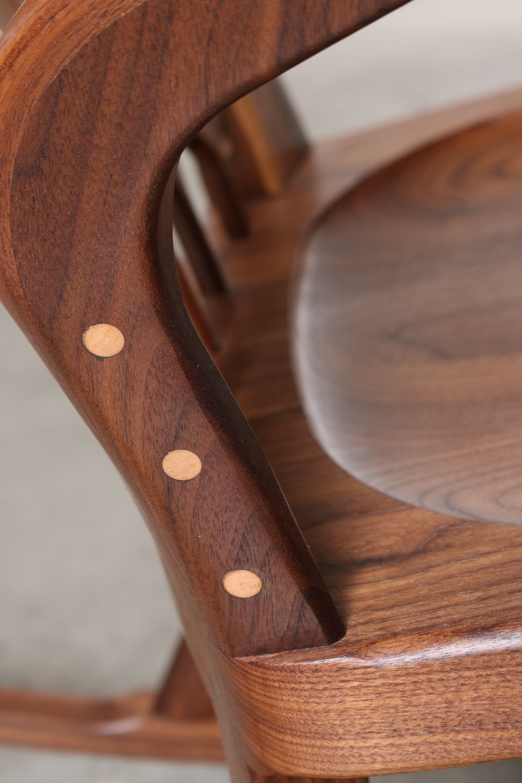 Contemporary California Craftsman Rocking Chair, Dark Walnut at 1stDibs