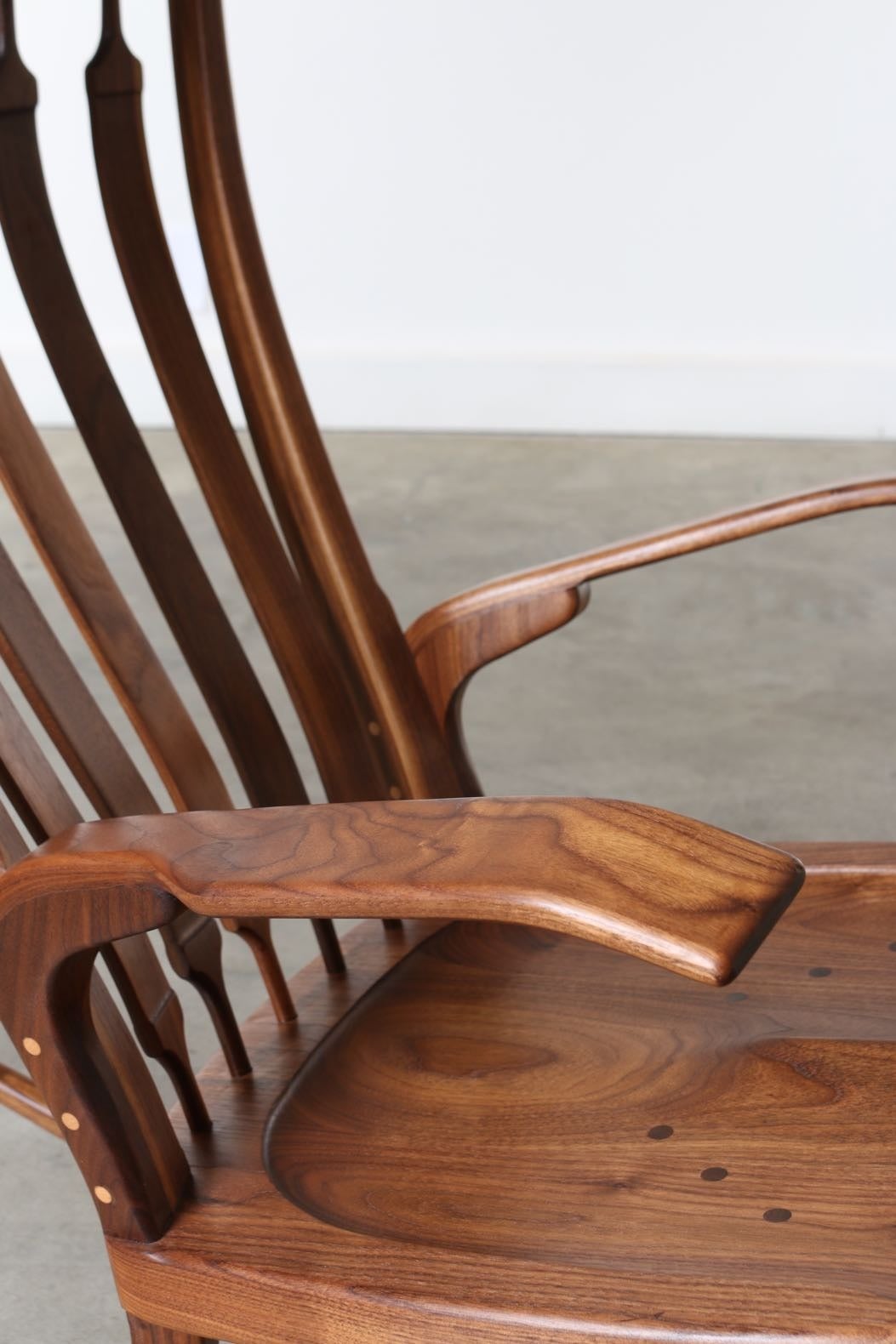 Contemporary California Craftsman Rocking Chair, Dark Walnut at 1stDibs