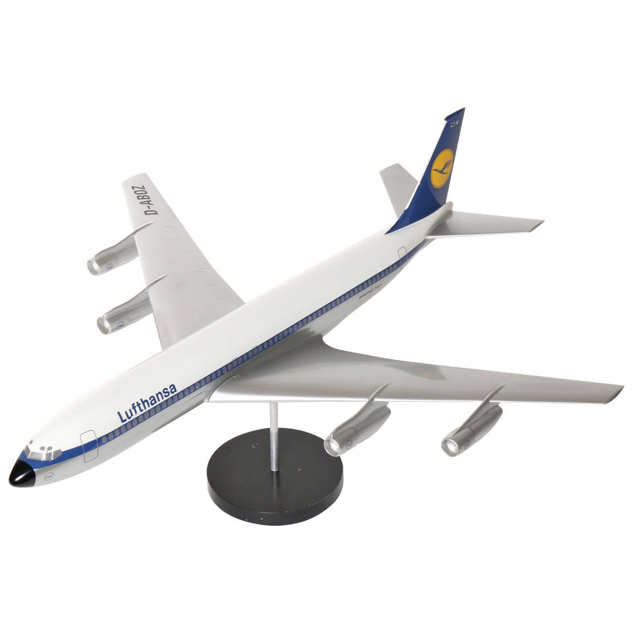 Aluminium Lufthansa Boeing 707 Model, circa 1960 at 1stDibs