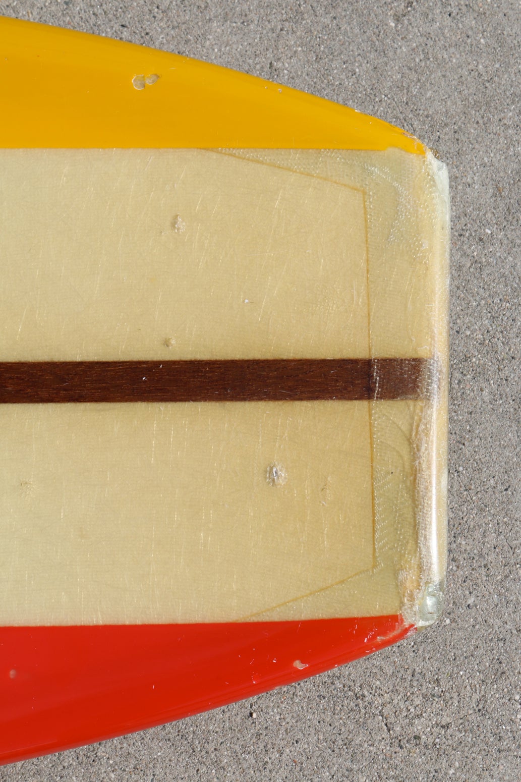 Clear Yellow Red Vintage Dextra Belly Board, California Surfboard Circa ...