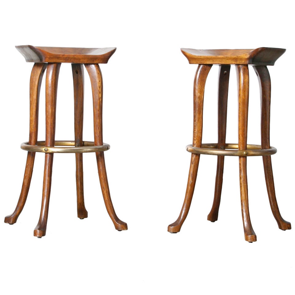 Jean of Topanga Counter Height Stools, Pair at 1stDibs