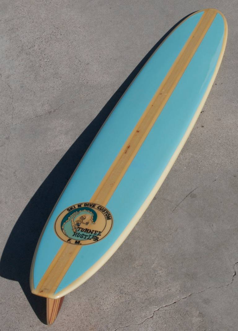 Rare Ski N' Dive Custom Tunnel Hustler F.M. Surfboard, Early 1960s at ...