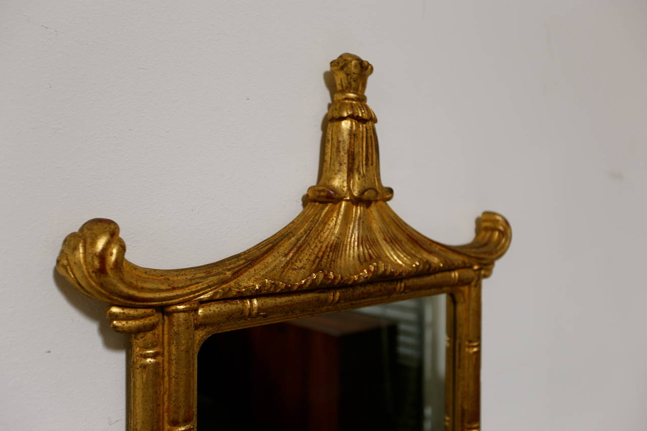 Italian Faux Bamboo Pagoda Mirror at 1stDibs