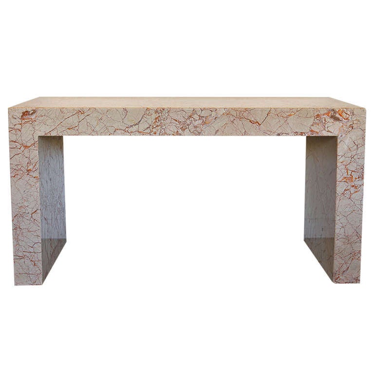 Custom Italian Marble Console Table at 1stDibs
