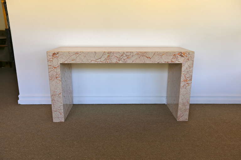 Custom Italian Marble Console Table at 1stDibs