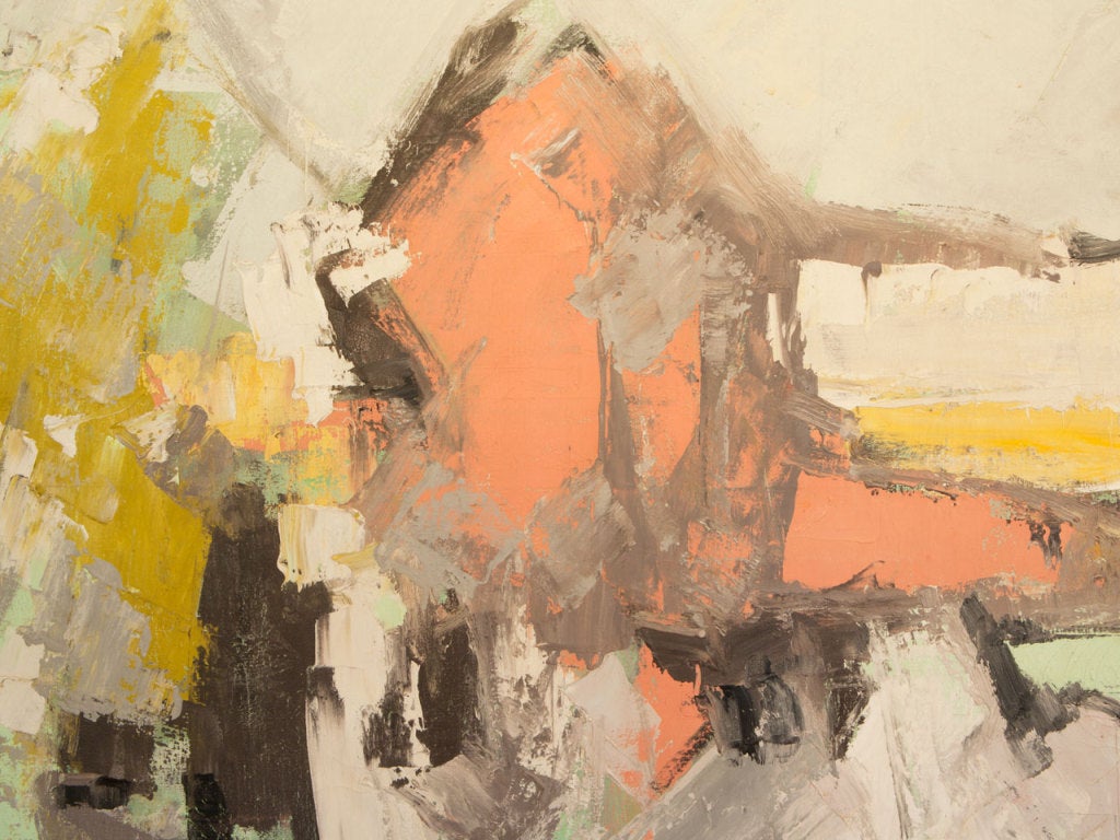 Large Abstract Painting Signed R. Alexander at 1stDibs