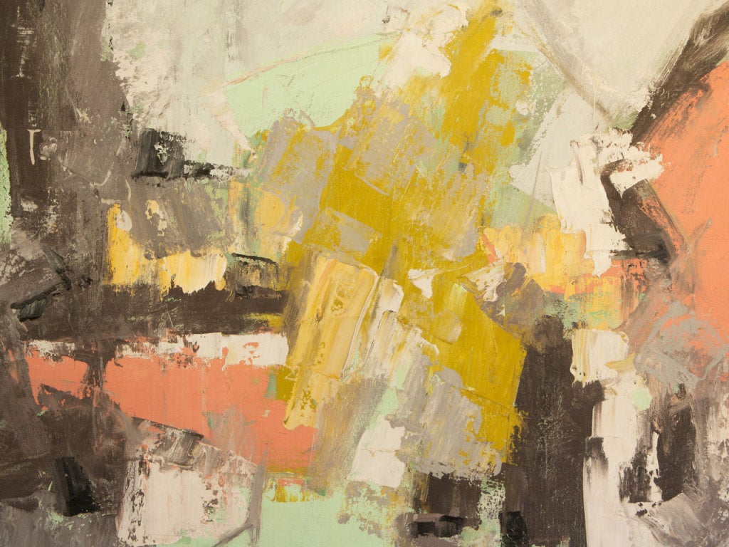 Large Abstract Painting Signed R. Alexander at 1stDibs