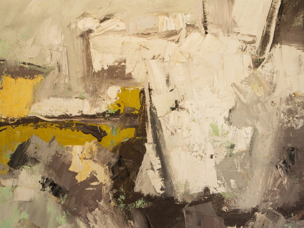 Large Abstract Painting Signed R. Alexander at 1stDibs