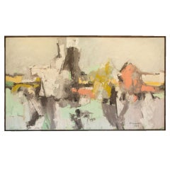 Large Abstract Painting Signed R. Alexander at 1stDibs